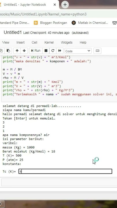 Python untuk Teknik Kimia - YouTube