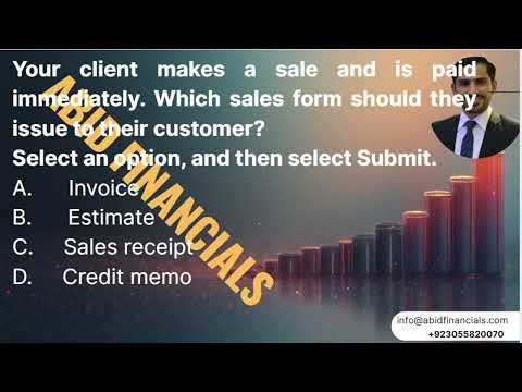 Your client makes a sale and is paid immediately. Which sales form should they issue to their?