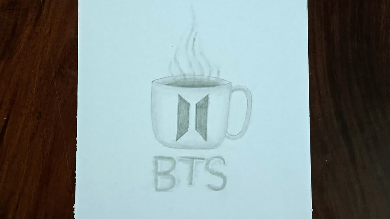 Easy BTS drawing|| How to draw cup ||step by step|| detail video - YouTube