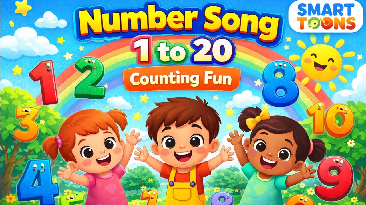Number Song 1 to 20 | Counting Numbers for Kids | Fun Learning Cartoon ...