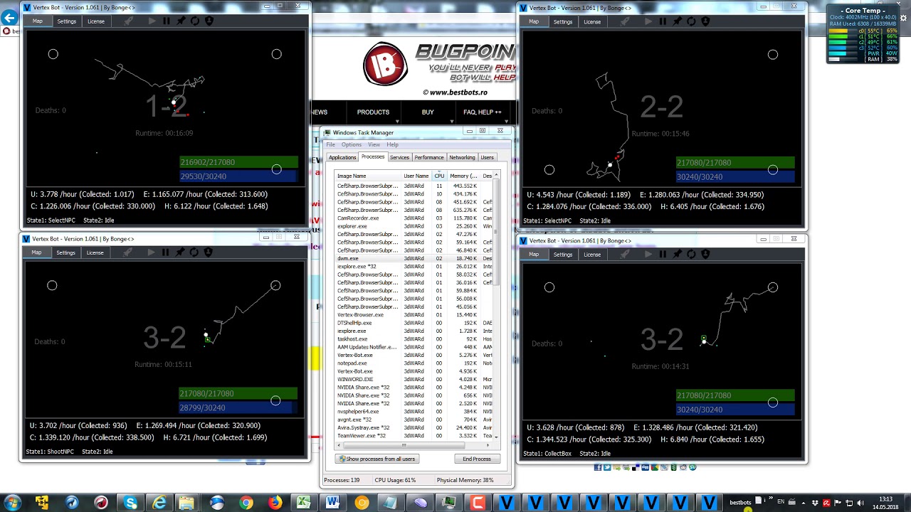 How to start 4 session in Vertex BOT - and 1 hour of botting in ...