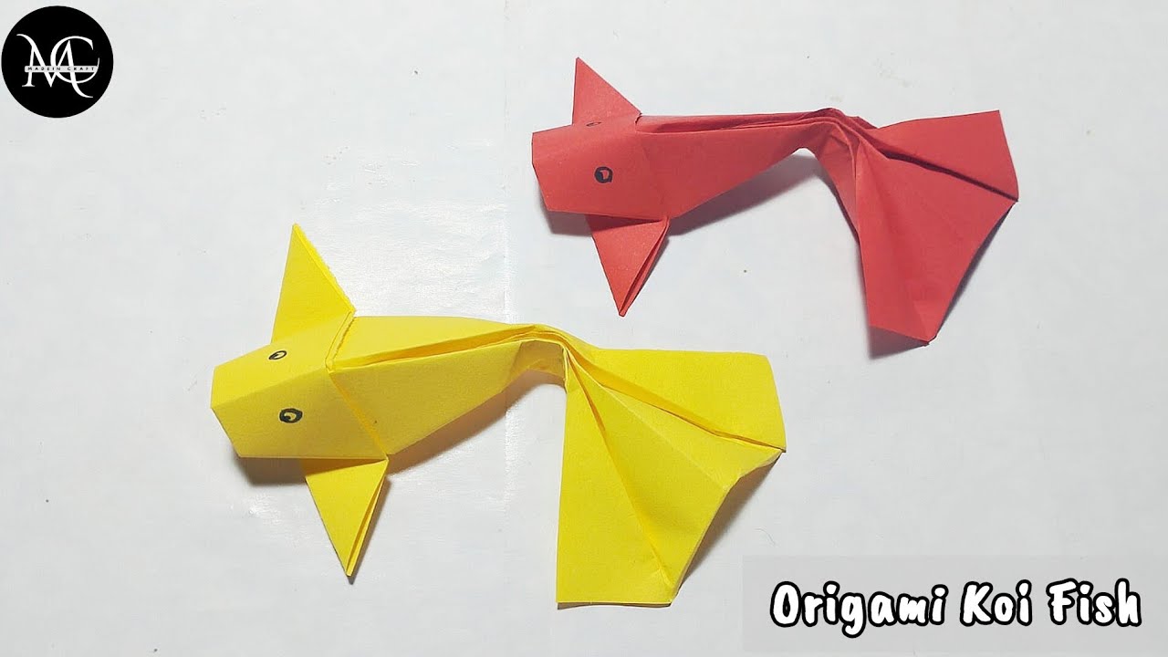 Origami Koi Fish / How to make paper fish koi - YouTube