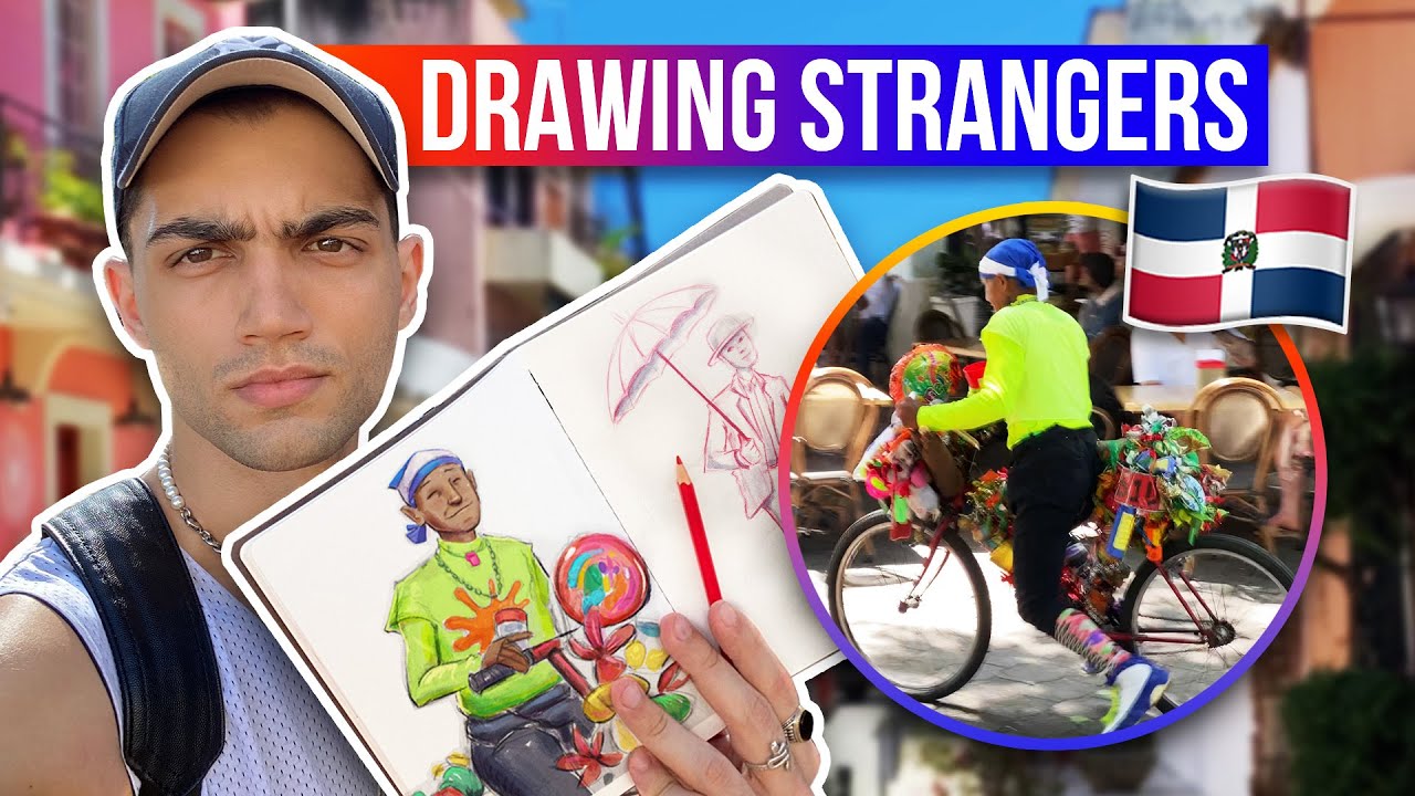 Sketch with me Outside 🎨 | Drawing Strangers + Art Vlog! - YouTube