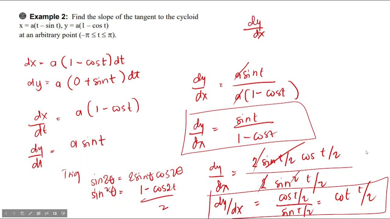 Parametric Function Differentiation - YouTube
