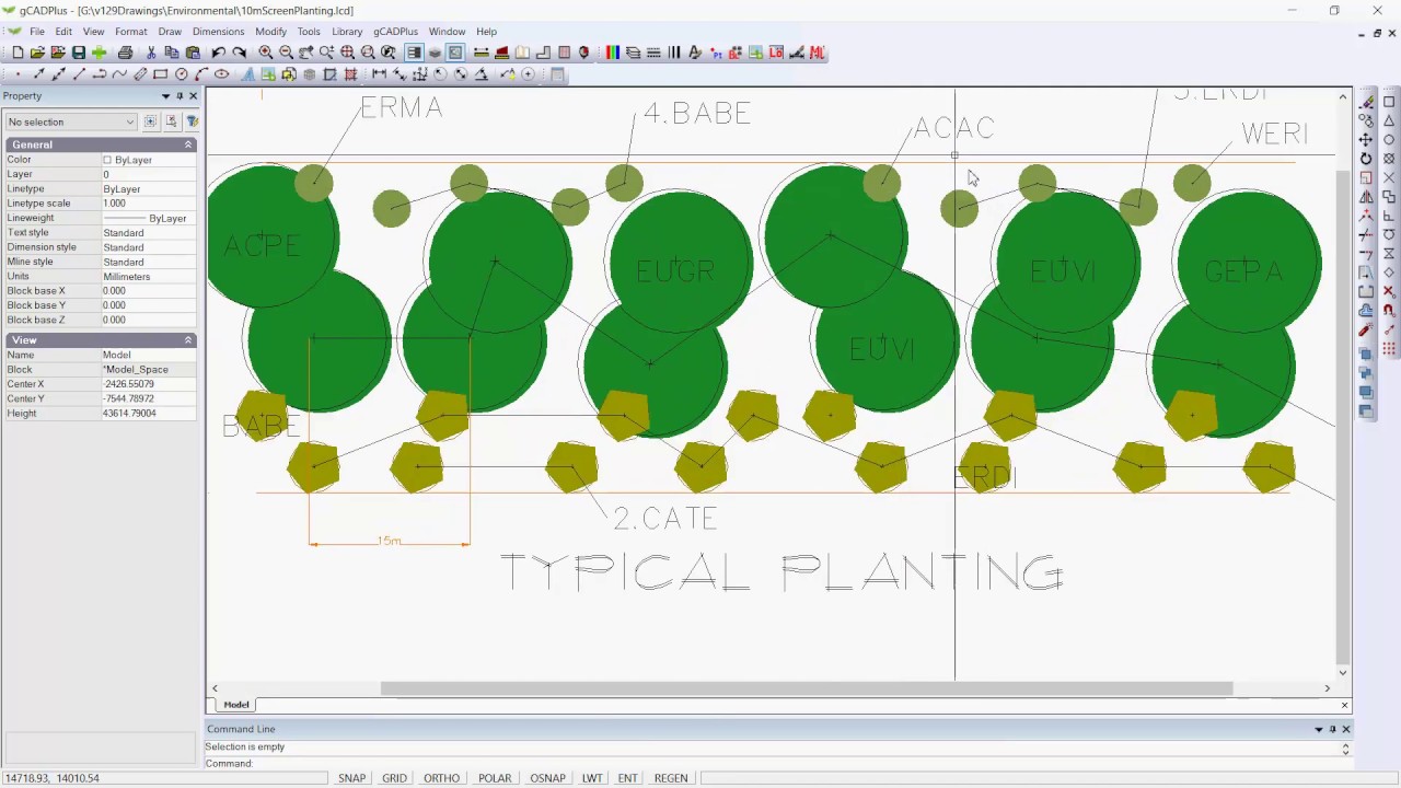 Indicating species in broad scale landscape planting plans using ...
