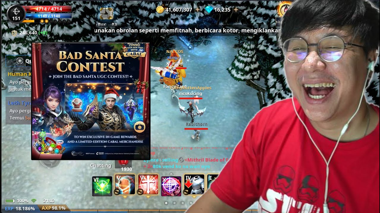 EVENT BAD SANTA CABAL NIH ! COBAIN ! CABAL INFINITE COMBO - YouTube