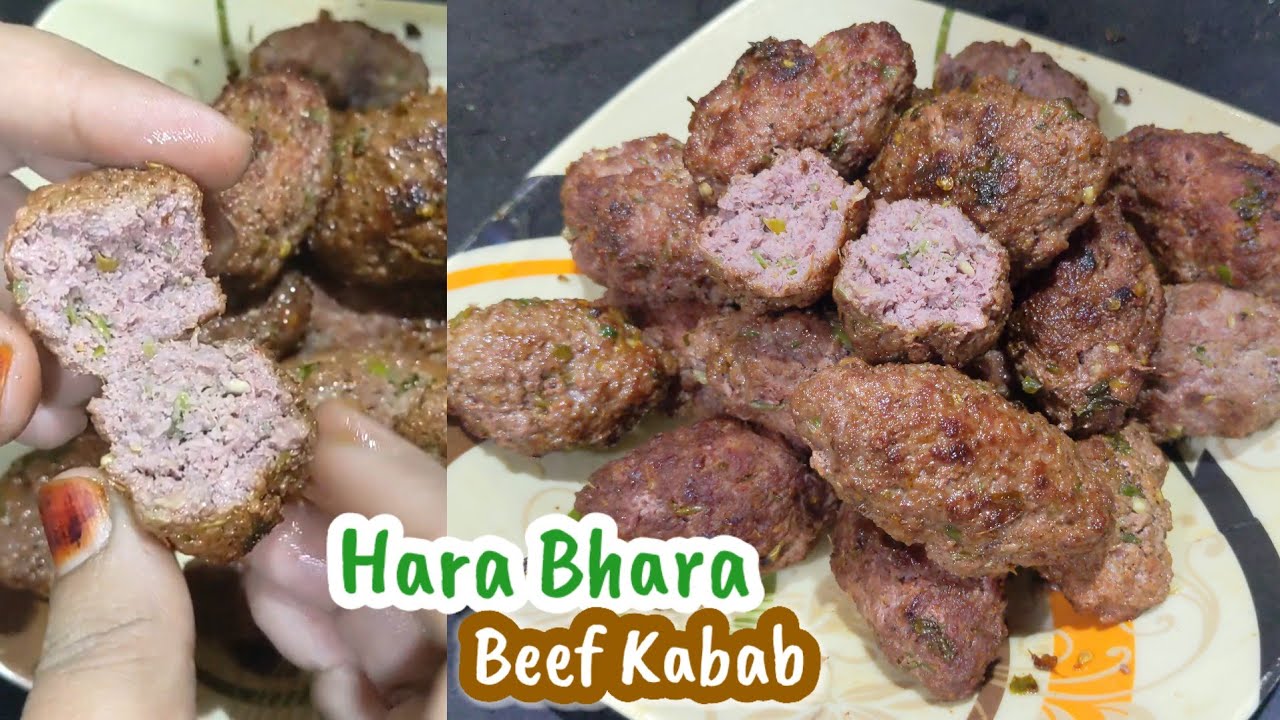 Hara Bhara kabab recipe || hare bhare beef recipe || Instant beef kabab ...