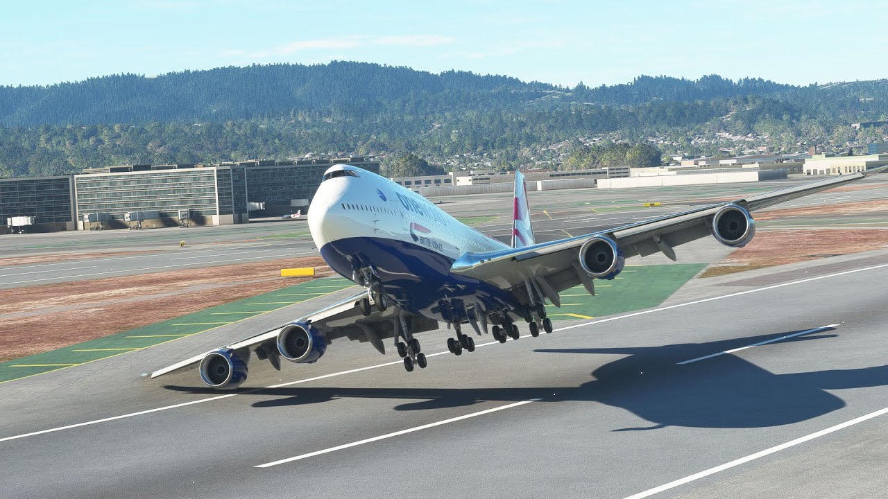 Very Low!! Impossible Landing Boeing 747 at Los Angeles MFS2020 - YouTube