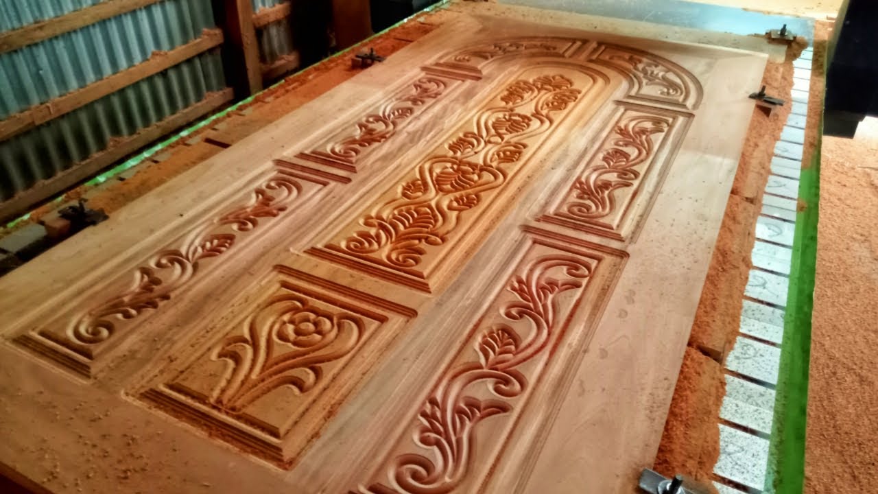 Part 1.. (Most Amazing wooden Door design by CNC Router..) - YouTube