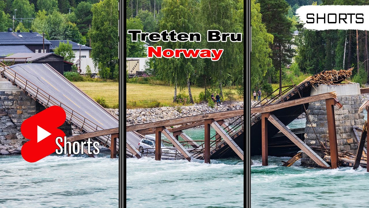 Tretten Bru - Bridge Collapsed in Norway 2022 #shorts - YouTube