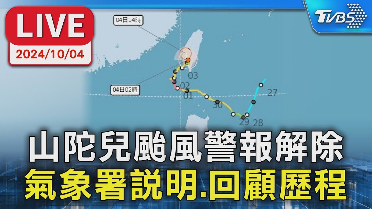 【LIVE】山陀兒颱風警報解除 氣象署說明.回顧歷程 - YouTube