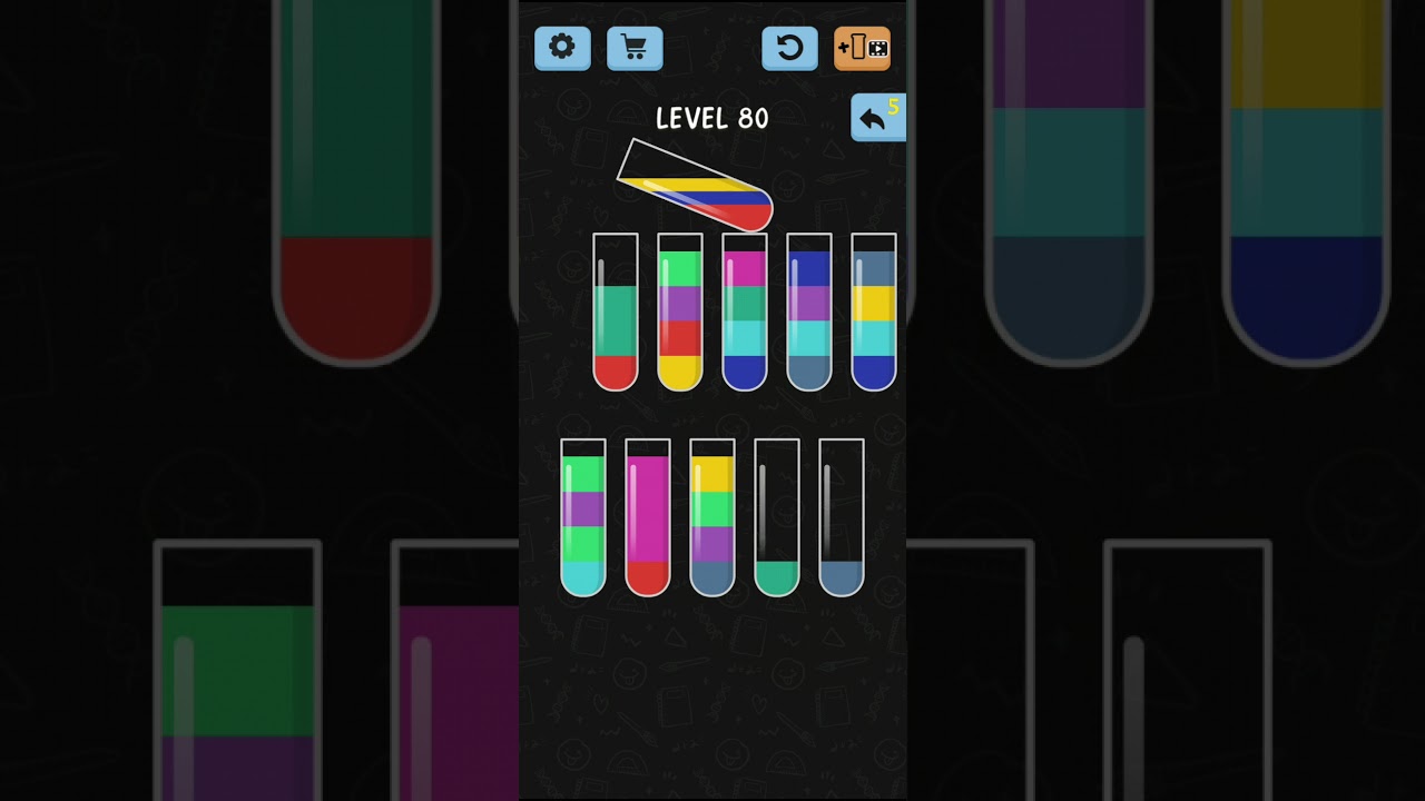 Water Color Sort - level 80 - YouTube