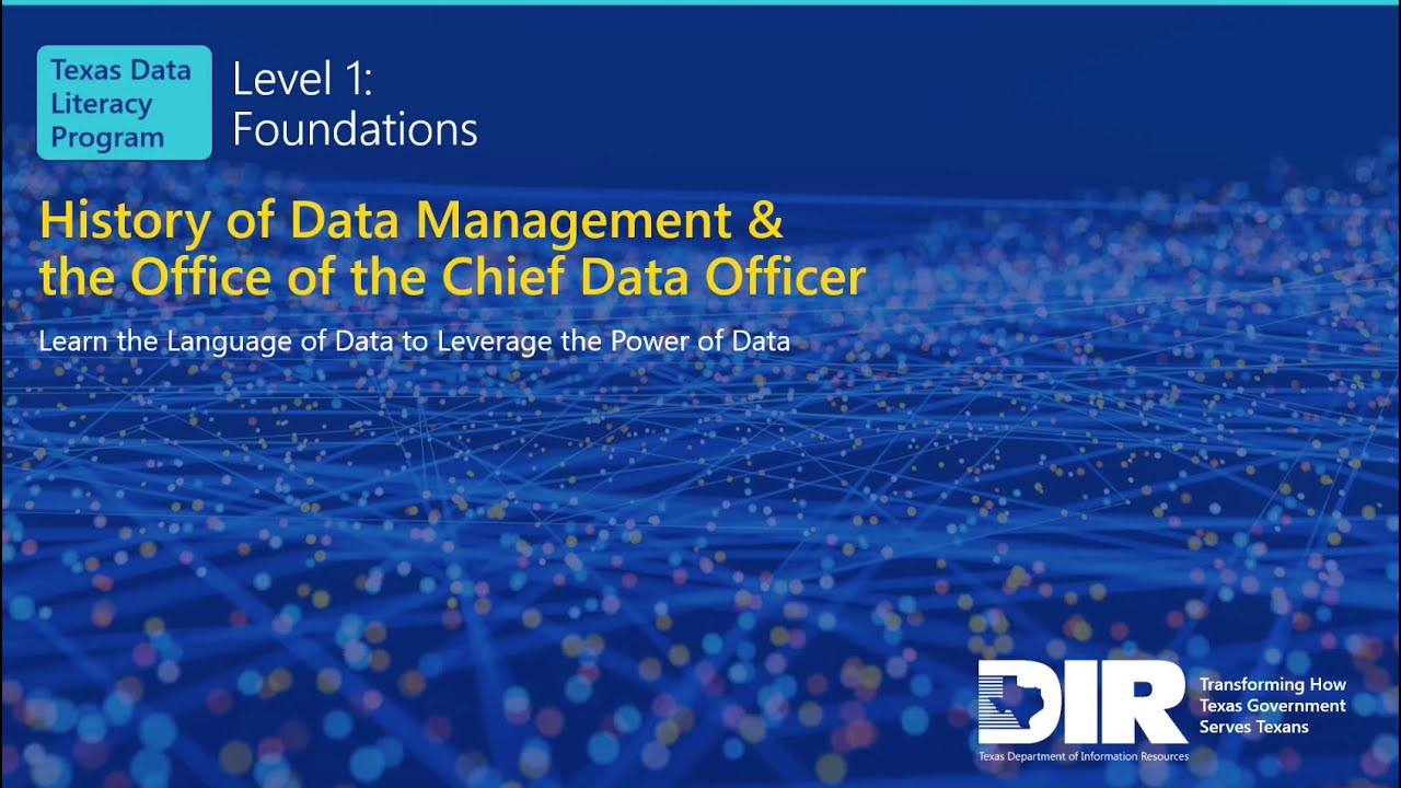 2. History of Data Management and the Office of the Chief Data - YouTube