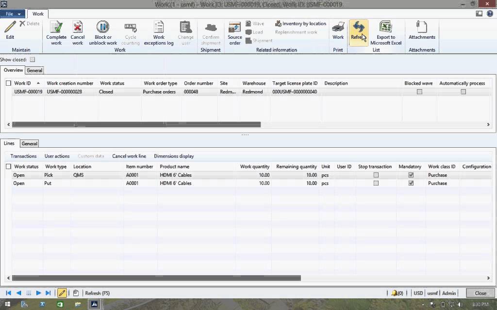 AX 2012 R3 WMS & TMS Inbound Process - YouTube