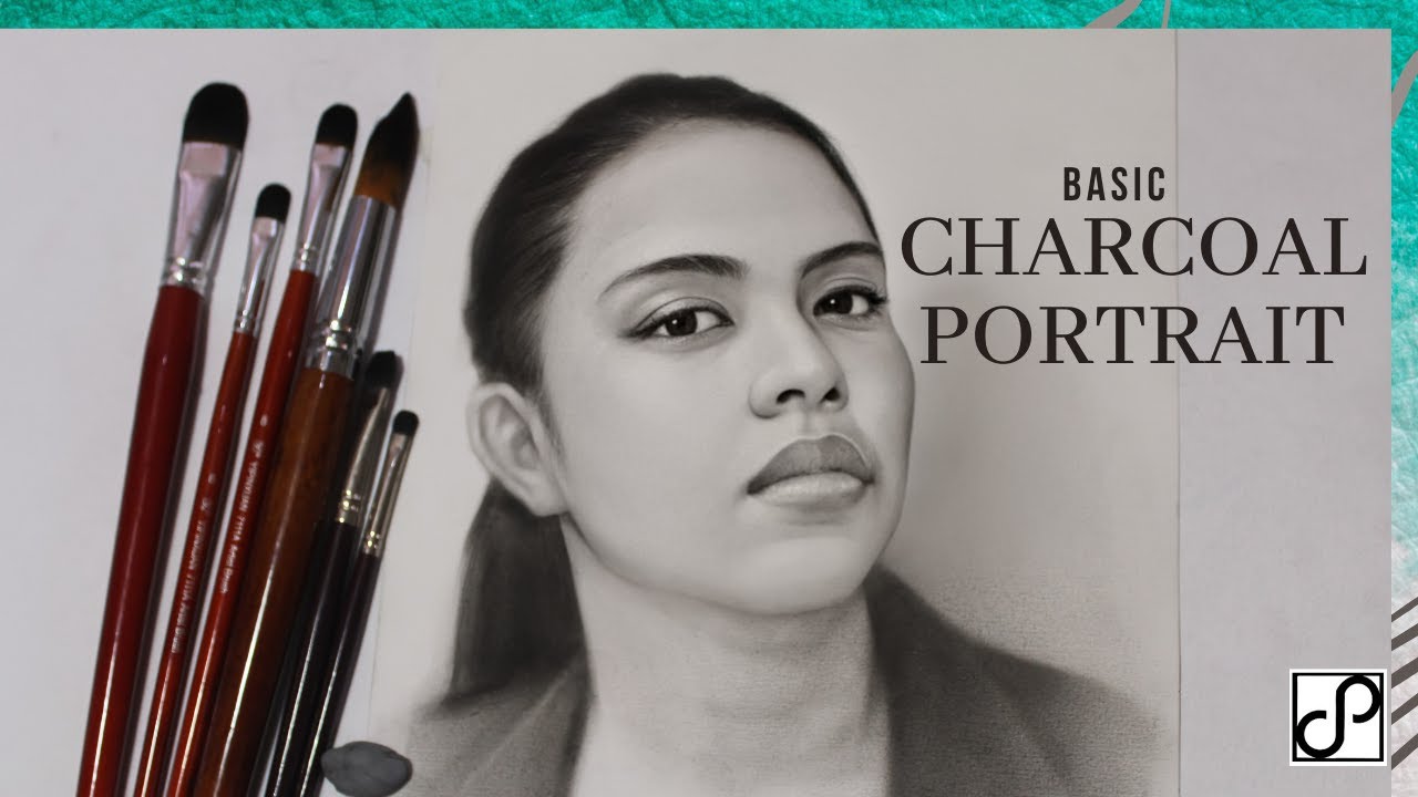 BASIC CHARCOAL PORTRAIT | REALISTIC DRAWING - YouTube
