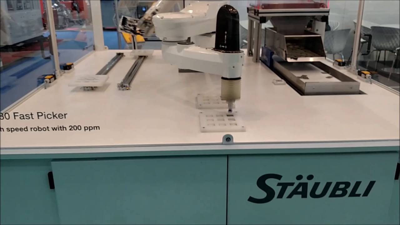 Stäubli TP80 Fast Picker Robot - Intertool 2016 Vienna - YouTube
