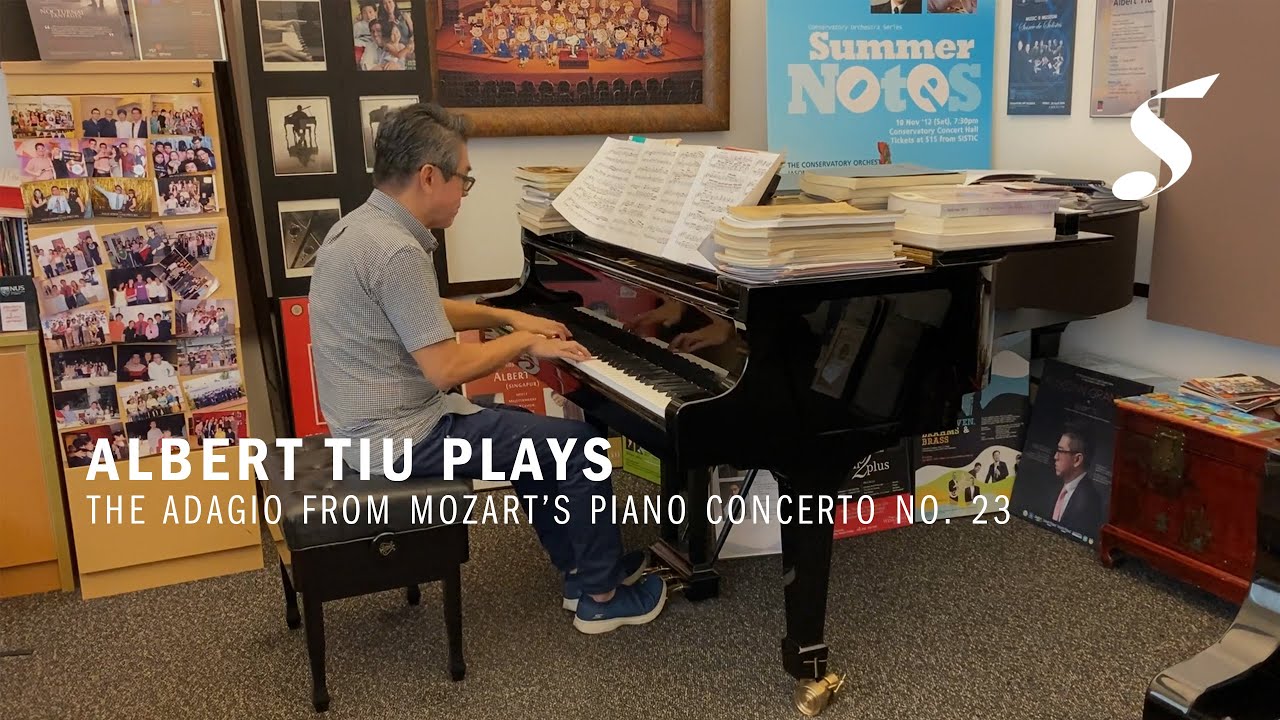 Albert Tiu plays the Adagio from Mozart's Piano Concerto No. 23 (arr ...
