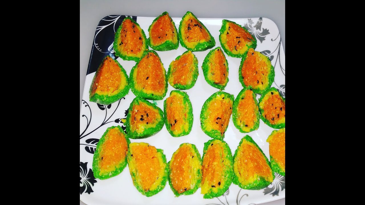 #kajusweet#Ratankuvar#watermelon how to make Kaju watermelon sweet ...