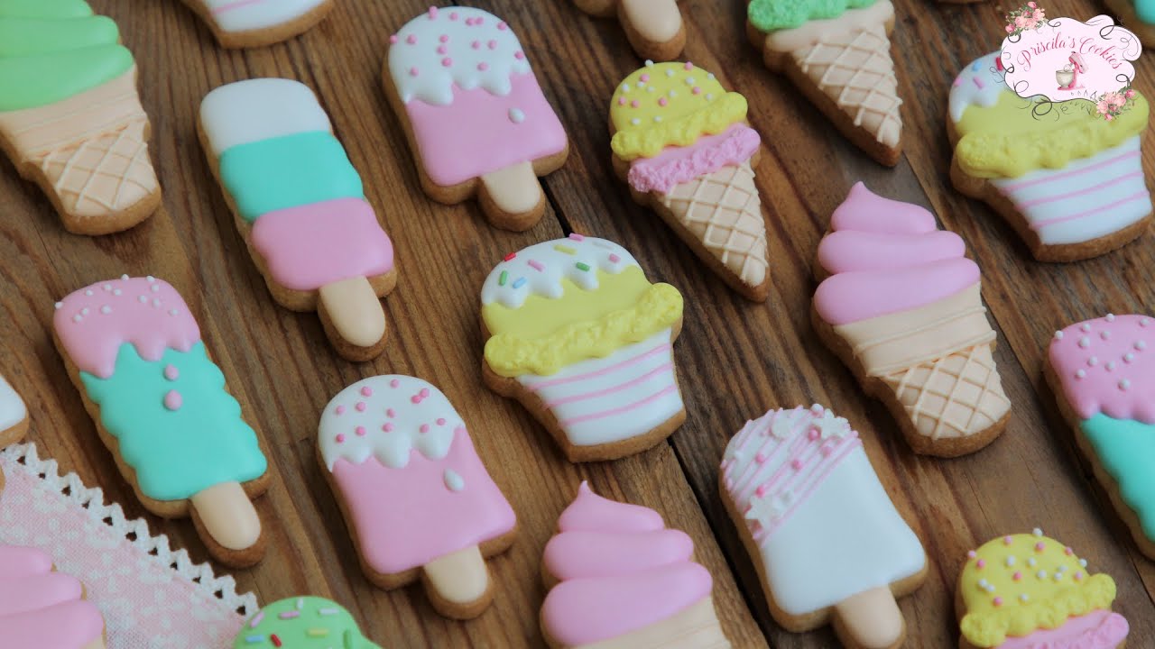 Galletas decoradas Helados 🍨 Ice Cream Cookies I ROYAL ICING I ...