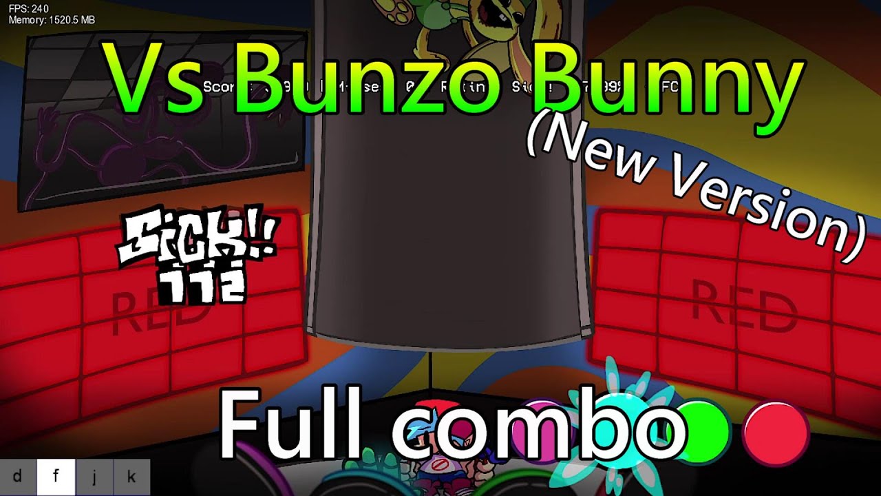 FNF Vs Bunzo Bunny NEW version (Funktime Bunzo Ver) Full Combo! - YouTube