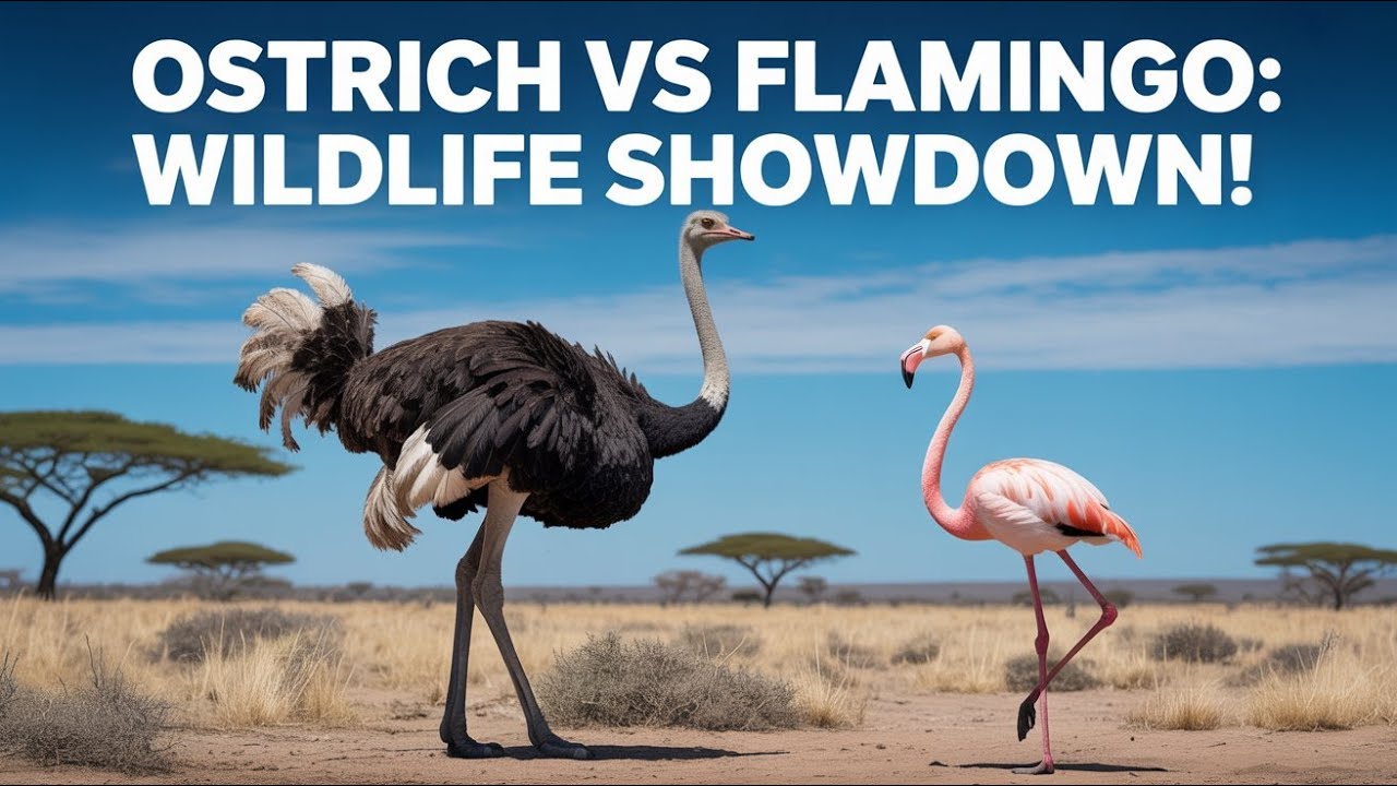 Ostrich vs Flamingo: Wildlife Showdown! - YouTube