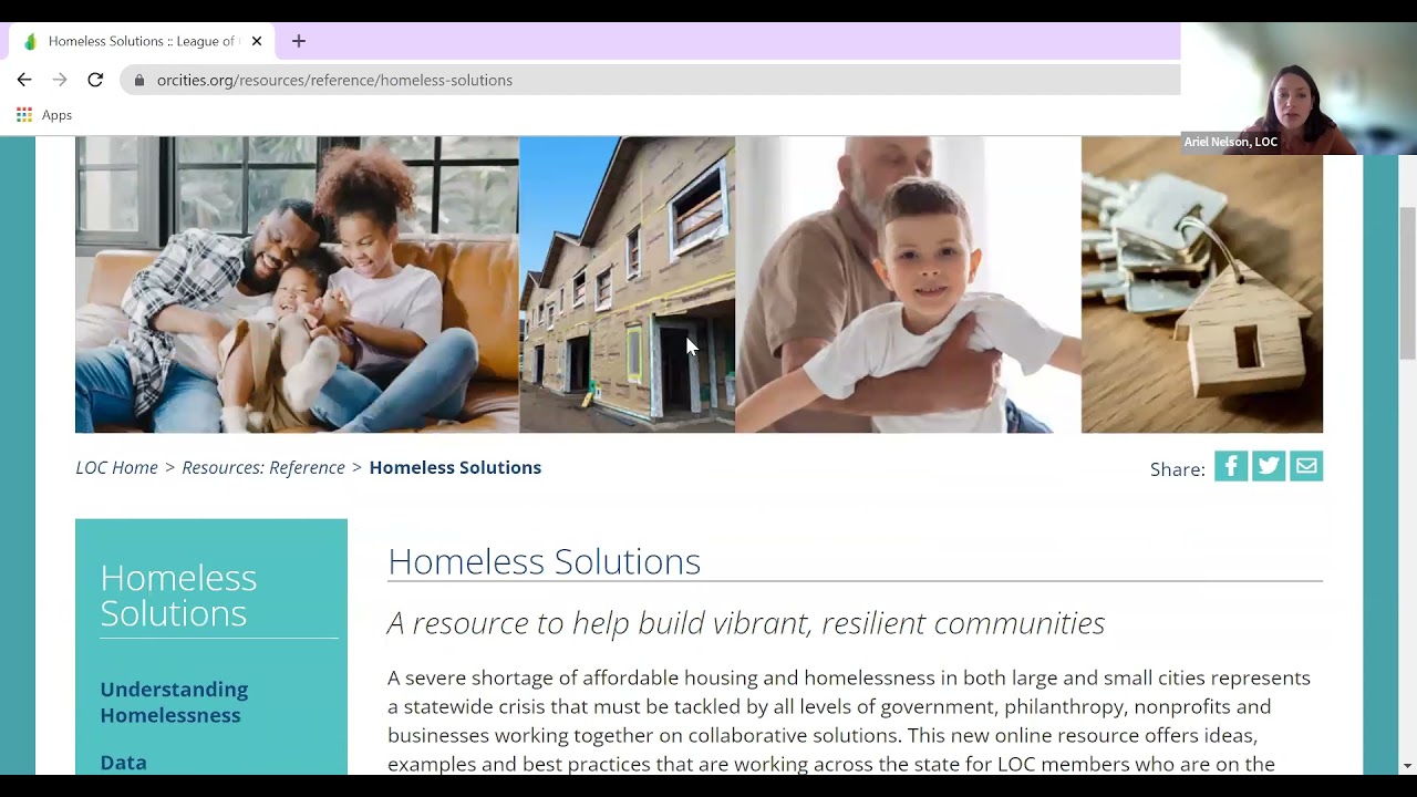 Homeless Solutions Webpage Webinar - YouTube