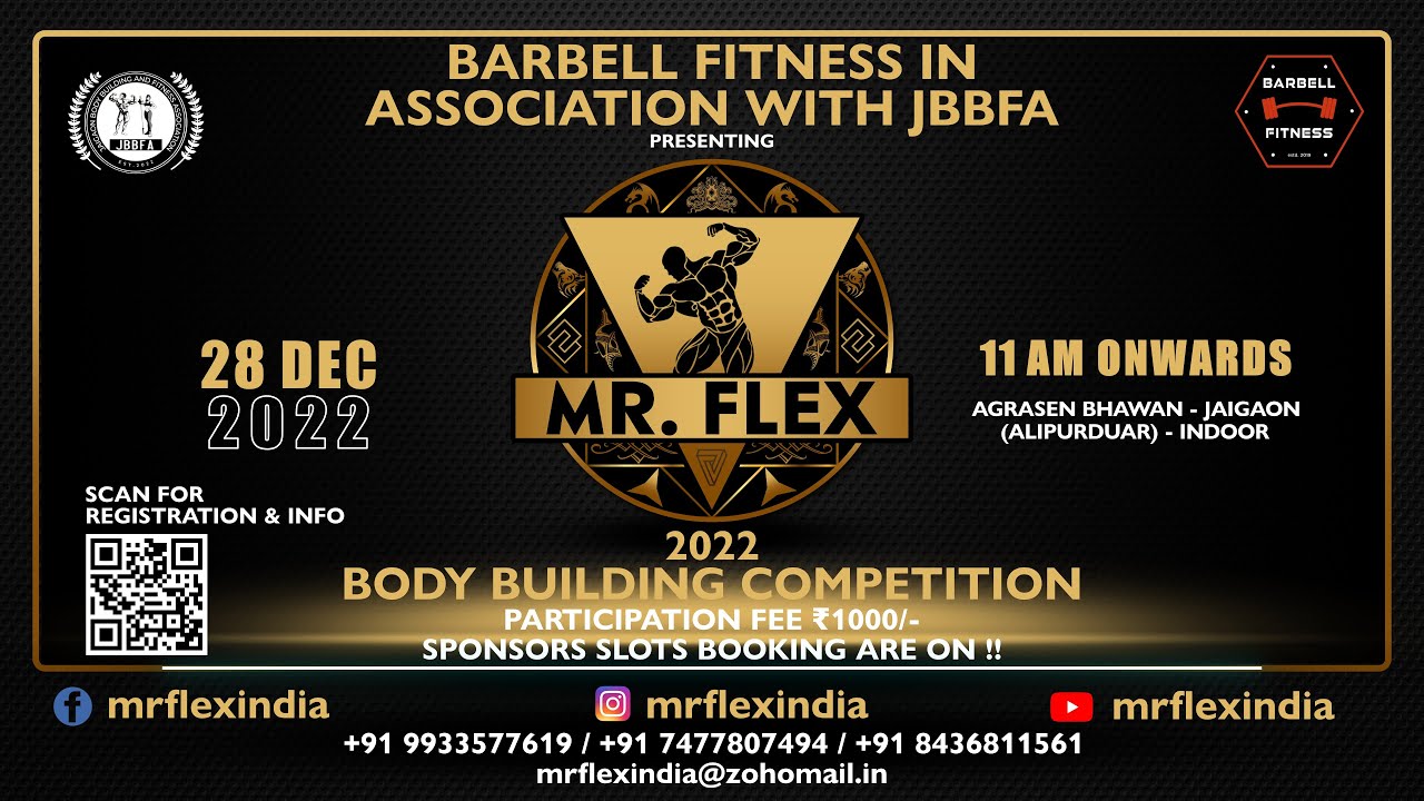 MR. FLEX 2022 - BODY BUILDING COMPETITION ANNOUNCEMENT - JAIGAON - YouTube