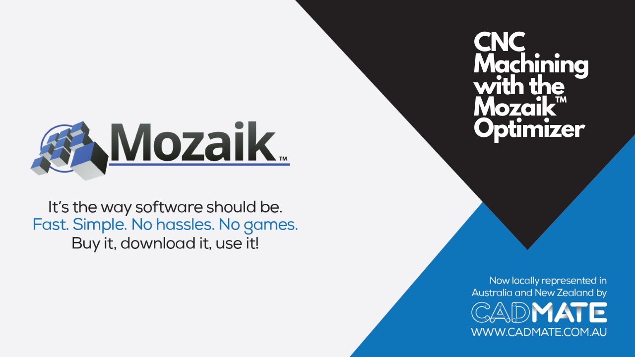 CNC Machining with the Mozaik™ Optimizer - YouTube