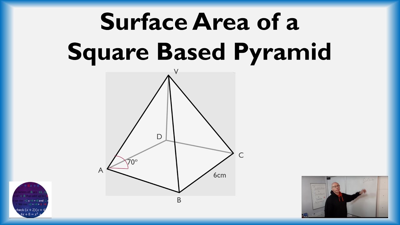 Square Based Pyramid Surface Area - YouTube