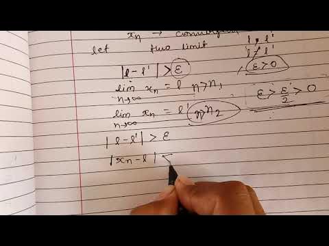 every convergent sequence has a unique limit|| theorm no.- 1.4 || with ...