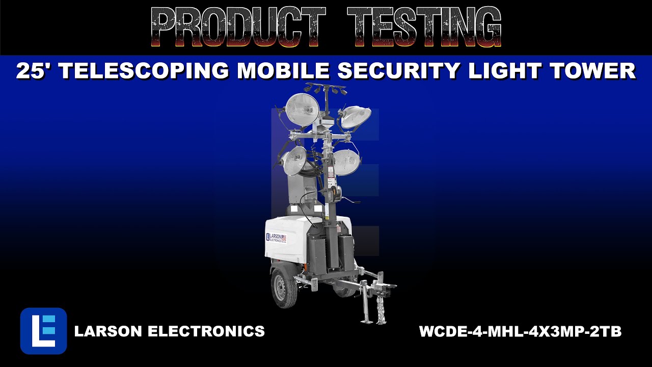 25' Telescoping Mobile Security Light Tower - 7.5 kW Diesel Generator ...
