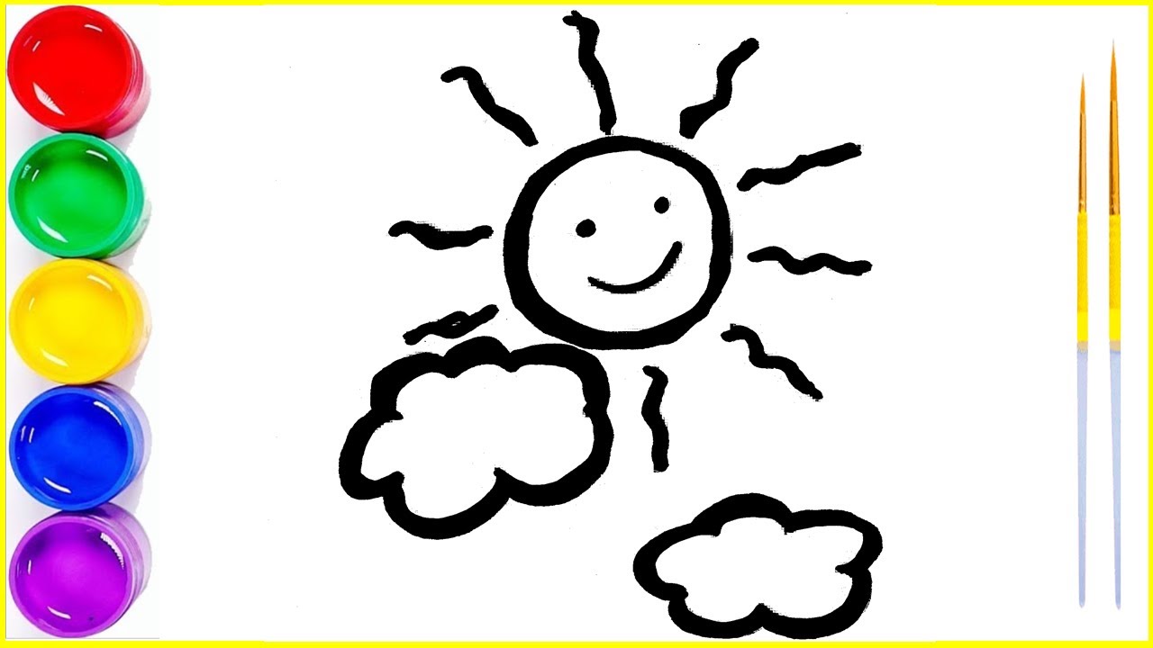 Quyosh va bulutlarni chizish - quyosh va bulutlar - chizishni o'rganing ...