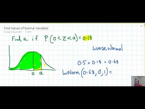 Finding Normal Variables Given the Probability - YouTube