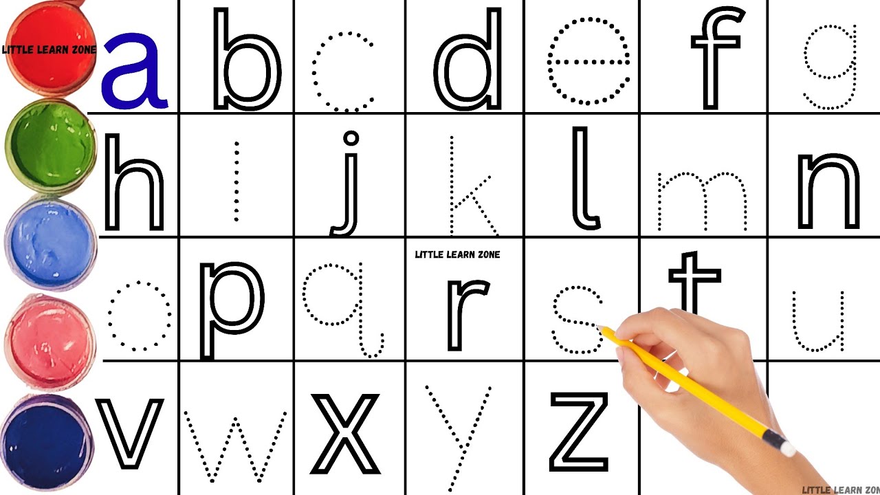 Alphabet, abc song, learn small letters abc along dot collection with ...
