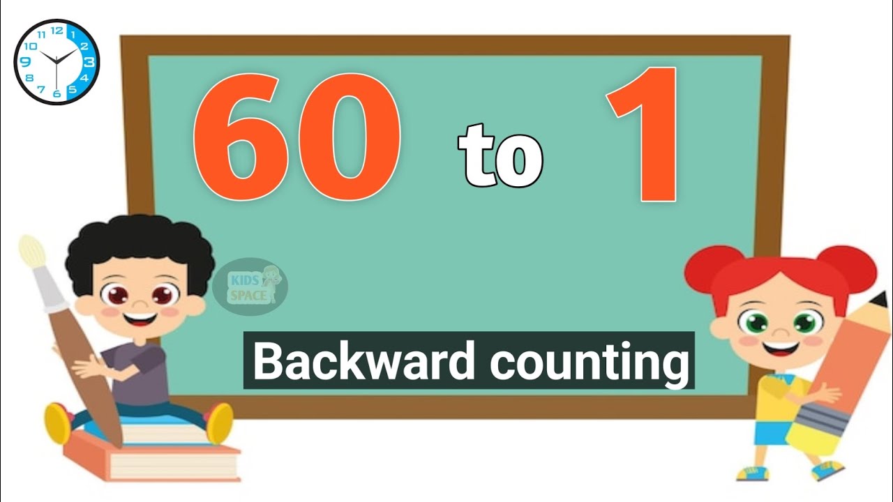 60 to 1 || Backward counting for lkg kids || learn backward 123 || kids ...
