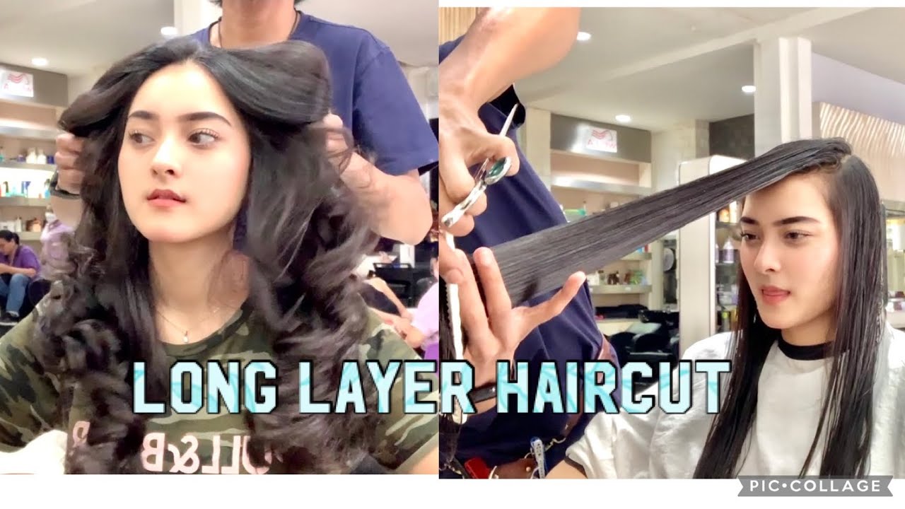 LONG LAYER HAIRCUT | POTONG RAMBUT LAYER | Hairstyle | Beauty hairstyle ...