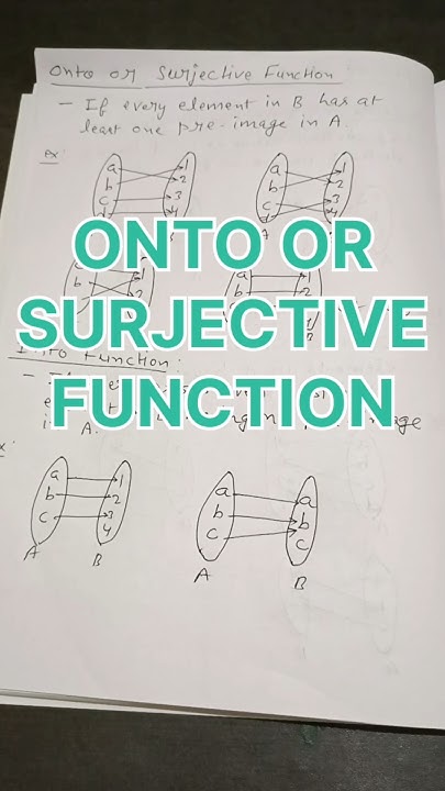 ONTO OR SURJECTIVE FUNCTION #fastudyclasses #cbsemaths #exam #trending ...
