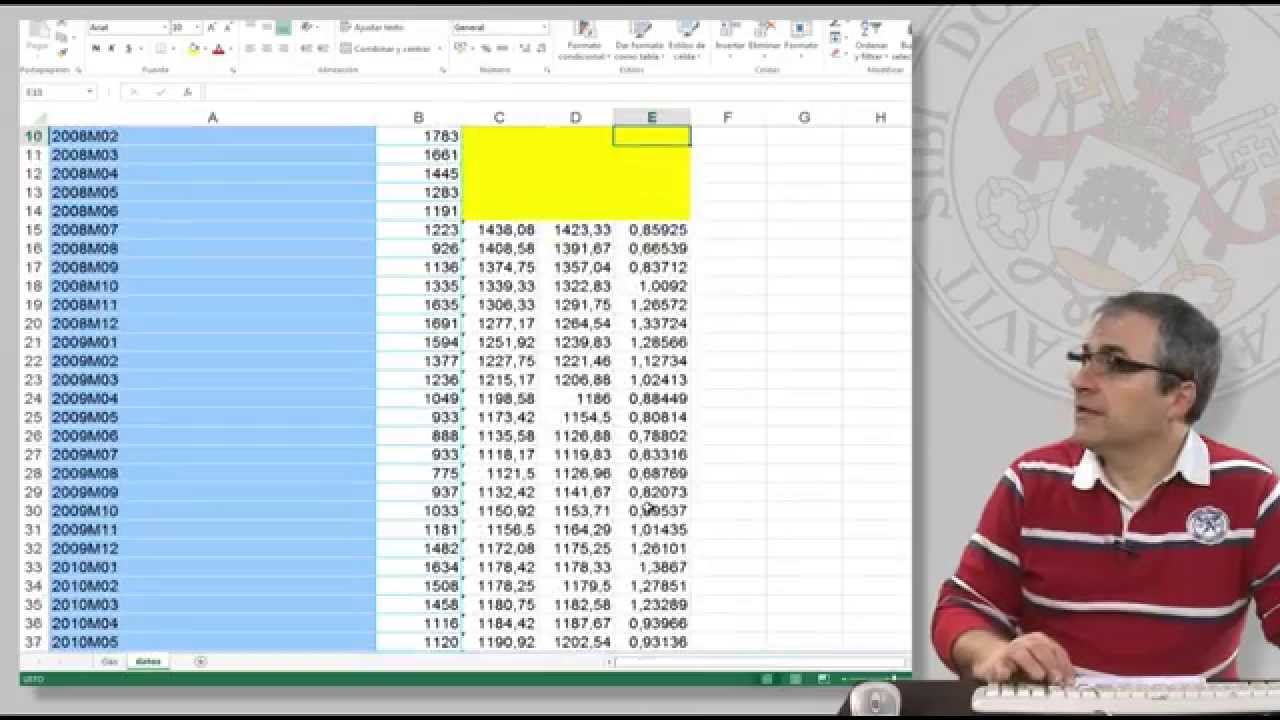 EL COMPONENTE ESTACIONAL EN UN ESQUEMA MULTIPLICATIVO - YouTube