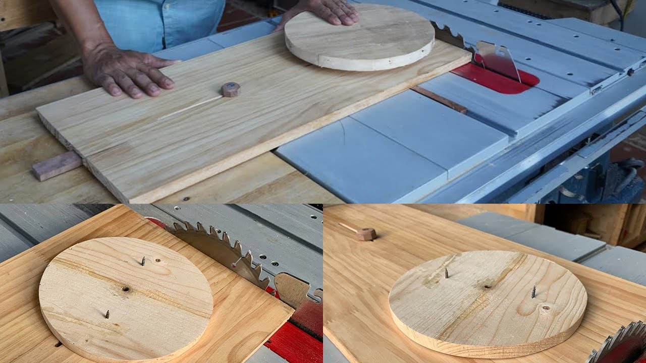 Woodworking Tools / Making of Table Saw Circle Cutting Jig - YouTube
