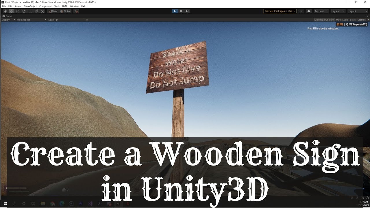 Unity3D: How to Make a Wooden Sign in Unity3D - YouTube