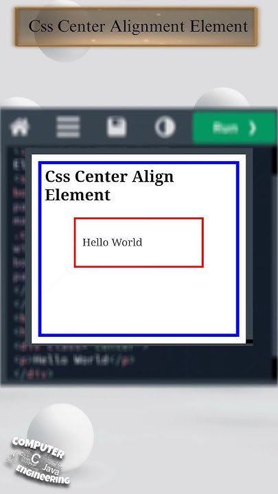 𝐂𝐬𝐬 𝐂𝐞𝐧𝐭𝐞𝐫 𝐀𝐥𝐢𝐠𝐧 𝐄𝐥𝐞𝐦𝐞𝐧𝐭 | #center #alignment #html #html5 #design #style #css ...