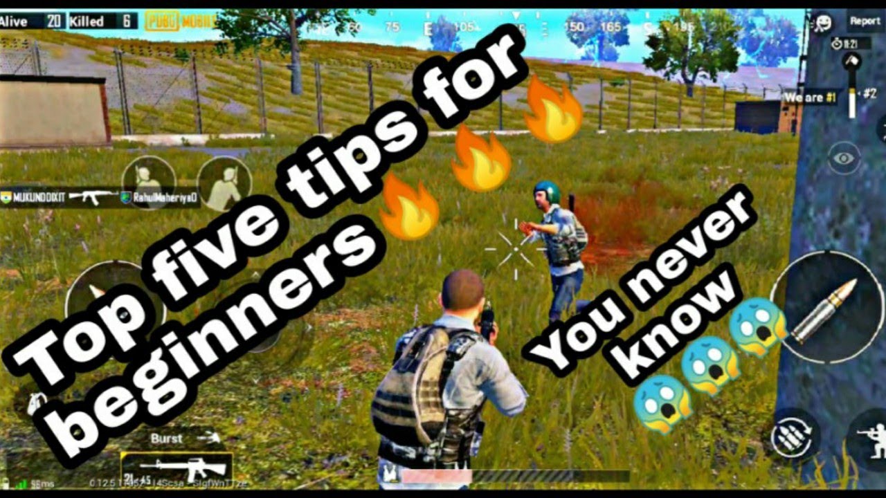 Top 5 tips for beginners and noobs in pubg with a bonus tip🔥🔥🔥 - YouTube