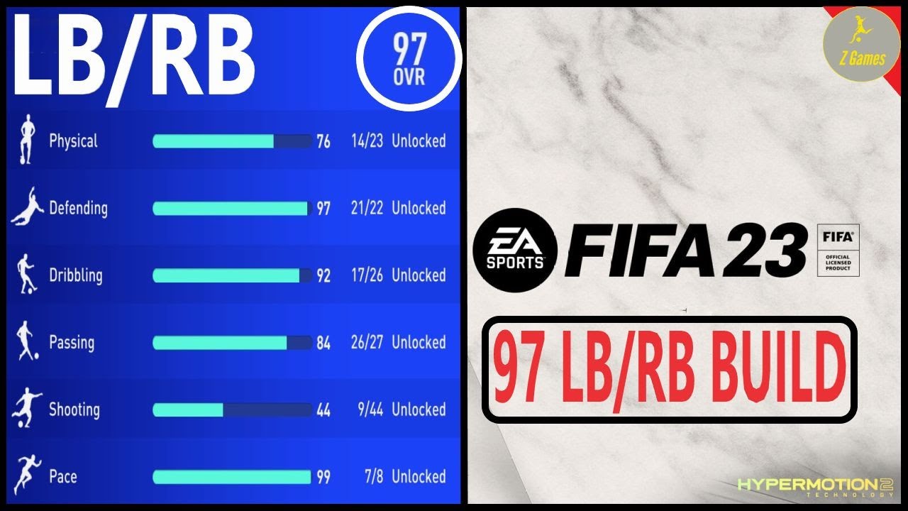 Best 97 Overall Left or Right Back (LB RB) Build for FIFA 23 Career ...