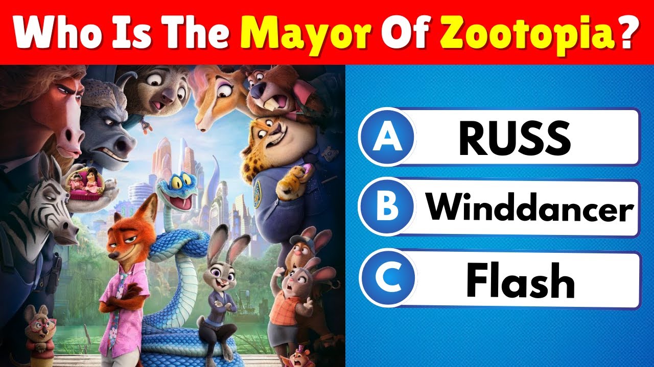Zootopia 2 Movie Quiz 🦊🐰 | Ultimate MCQ Trivia for True Fans | - YouTube