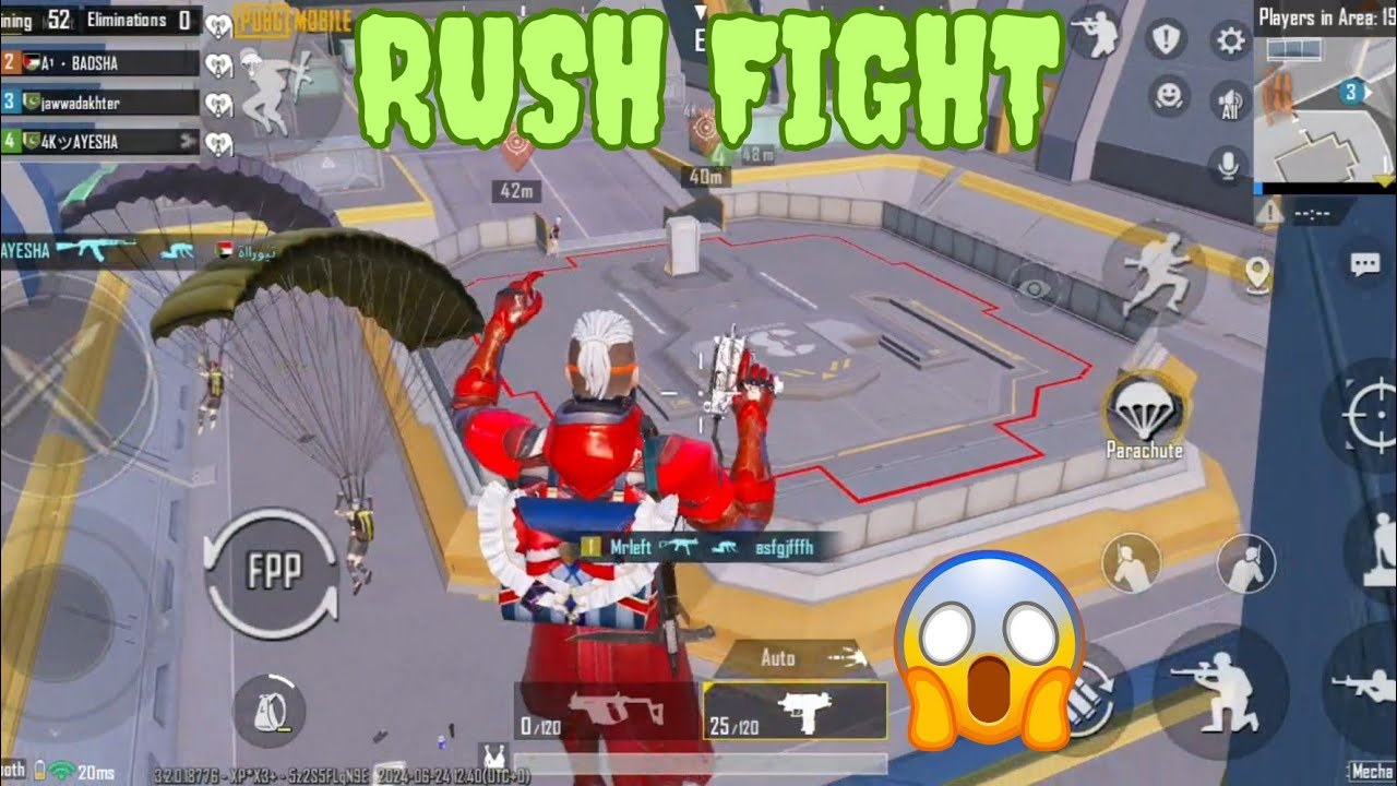 3.2 update 😍 rush fight gameplay with chicken dinner 😱🔥 #gaming #funny ...