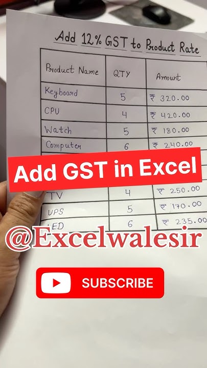 Add GST in Excel🤯#excelwalesir #exceltricks #computertips #exceltraining #ytshorts #shortsvideo ...