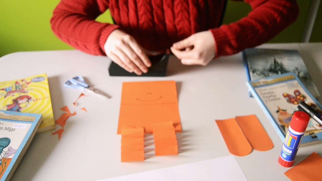 Día del libro - Manualidad muñequito lector - YouTube