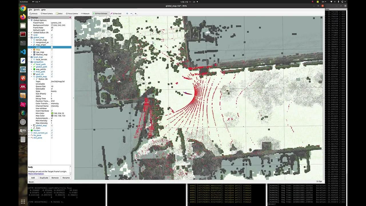 3d Localization Using Monte Carlo Localization Mcl Youtube