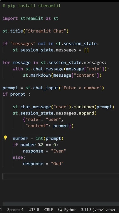 Use streamlit chat elements to build a GUI for a chatbot - YouTube