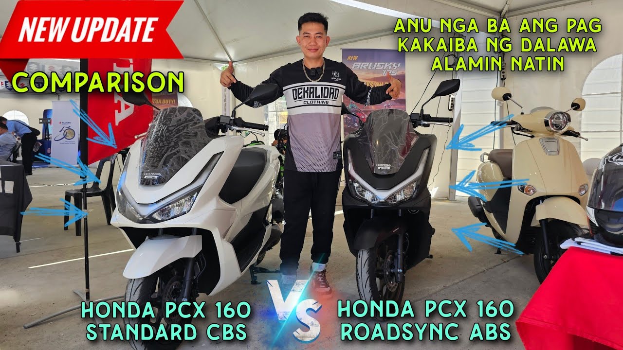 NEW 2025 HONDA PCX 160 CBS VS PCX 160 ABS ROADSYNC VERSION - YouTube